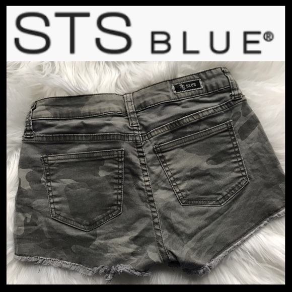 STS Blue | Shorts | Sts Blue High Waist Camo Shorts | Poshmark